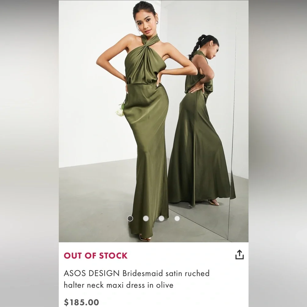 ASOS | Dresses | Asos Navy Satin Maxi Dress | Poshmark